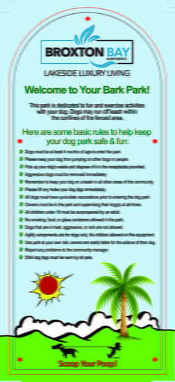 Custom Dog Park Rules Sign