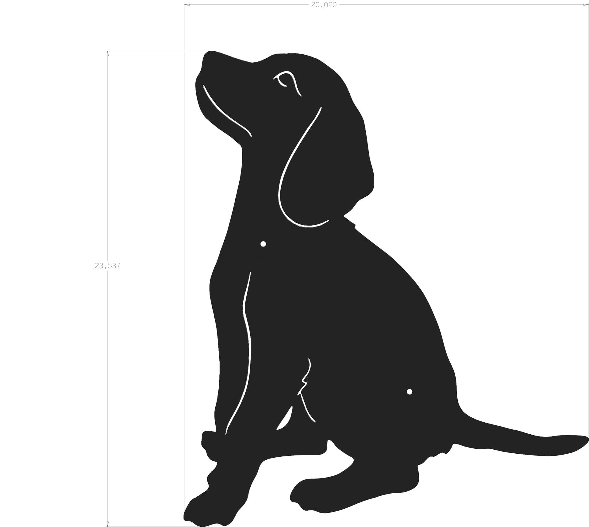 Dog Silhouette - Beagle Dog Silhouette - Beagle